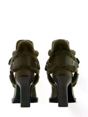 Burberry Buckled Leather Biker Boots