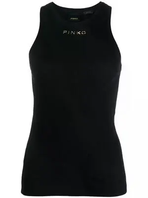 Pinko Ribbed Logo Tank Top
