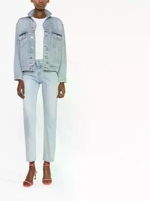 Alexandre Vauthier Slim-fit Straight Jeans With Rhinestone Embellishments