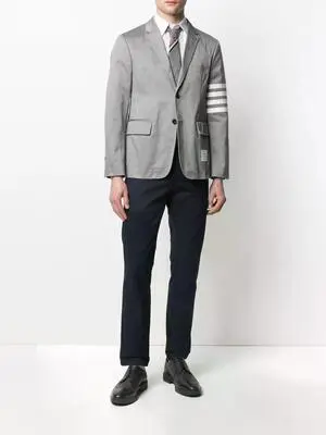 Thom Browne Button-down Rwb Detail Shirt - White