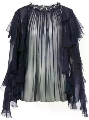 Alberta Ferretti Frill Blouses