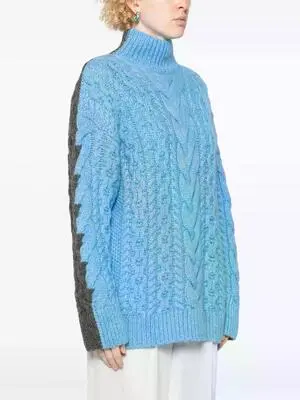 Stella McCartney Two-tone Cable-knit Jumper