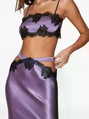FLEUR DU MAL Lace Cut-out Skirt