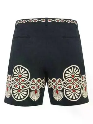 La DoubleJ Medallion-print Cotton Shorts
