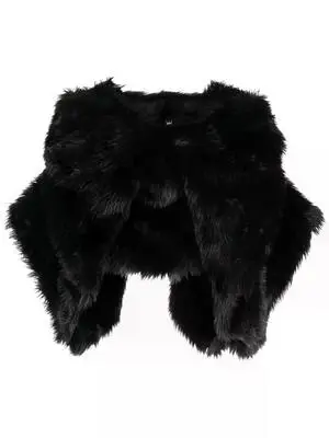 Comme Des Garçons Fur-design Cropped Blouse