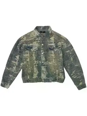 PURPLE BRAND Patterned Jacquard Denim Jacket