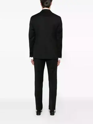 Tagliatore Brooch-detail Suit - Black