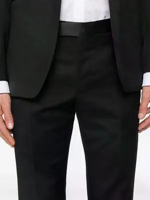 Tagliatore Brooch-detail Suit - Black