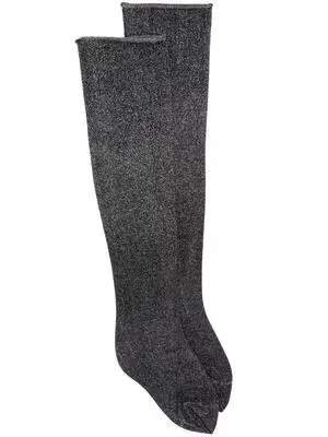 MAISON CLOSE Lurex Detail Stockings - Silver
