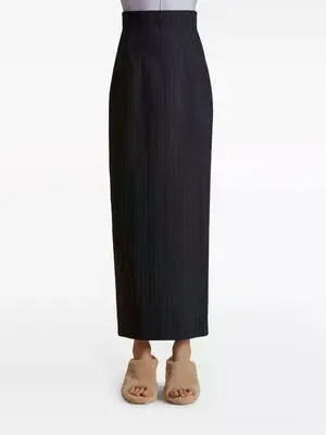 Khaite The Loxley Pinstriped Pencil Skirt