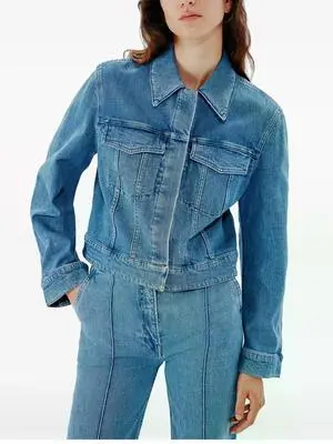 Another Tomorrow Seam-detail Cropped Jacket