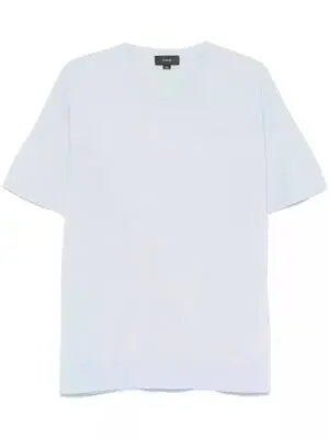 Vince Fine-knit T-shirt - Blue