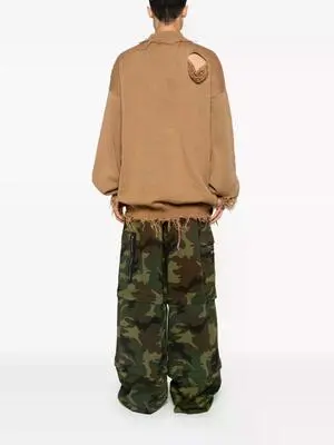 Vetements Distressed Wool Crew Neck Sweater