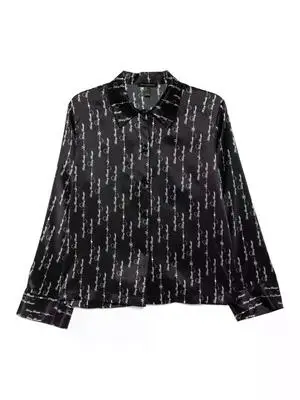 Kiki De Montparnasse F Beautiful Silk Lounge Pajama Top - Black