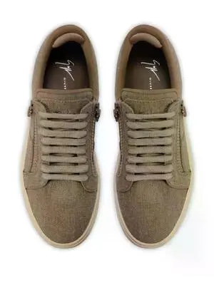 GIUSEPPE ZANOTTI Double-zip Low-top Sneakers - Brown