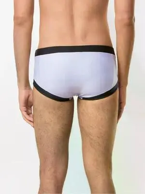 AMIR SLAMA Contrasting Trim Swim Trunks