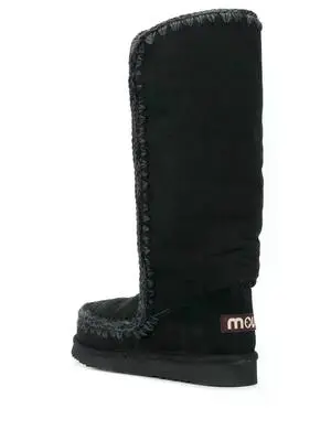 Mou Woven Knee-length Boots