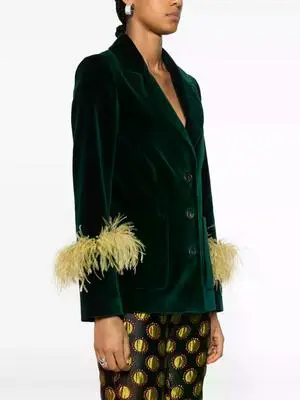 La DoubleJ Keaton Feather-detailing Blazer
