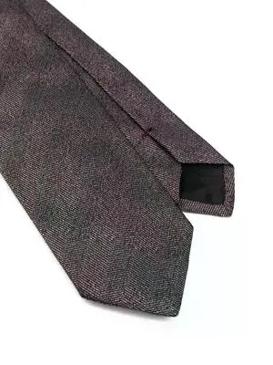LANVIN Herringbone-pattern Silk Tie