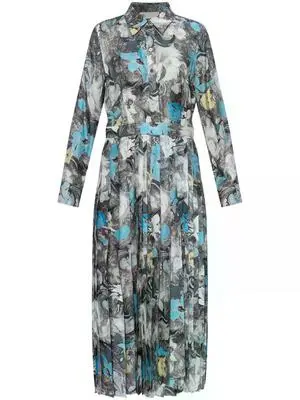 Tory Burch Printed Pleated Midi Dress