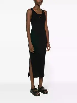 Maison Kitsuné Fox-motif Ribbed Midi Dress