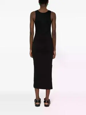Maison Kitsuné Fox-motif Ribbed Midi Dress