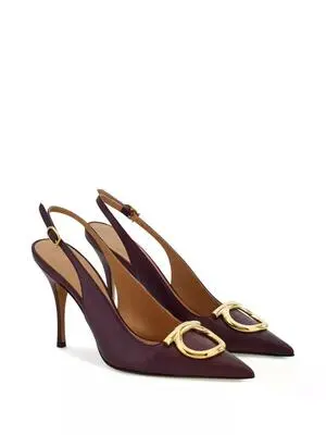 FERRAGAMO Maxi Gancini Slingback Pumps
