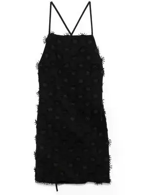 MSGM Floral-appliqué Mini Dress