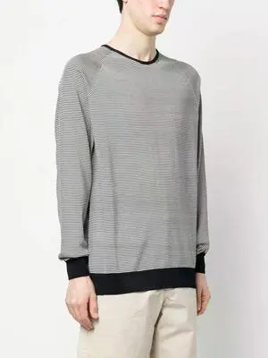 LARDINI Horizontal-stripe Crew Neck Jumper