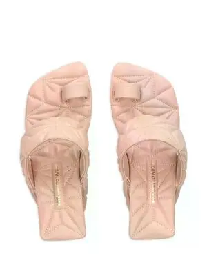 United Nude Loop Hi Puffy Leather Mules - Pink