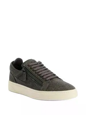 GIUSEPPE ZANOTTI Double-zip Low-top Sneakers - Black