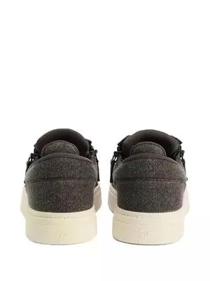 GIUSEPPE ZANOTTI Double-zip Low-top Sneakers - Black