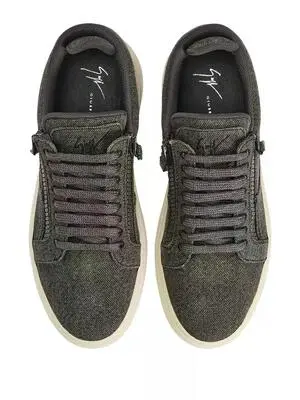 GIUSEPPE ZANOTTI Double-zip Low-top Sneakers - Black