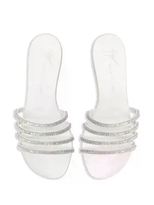 GIUSEPPE ZANOTTI Iride Crystal-embellished Sandals - White