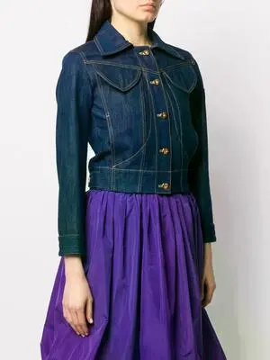 PATOU Logo Embroidered Denim Jacket