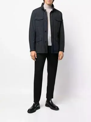 MOORER Button-fastening Long-sleeve Jacket