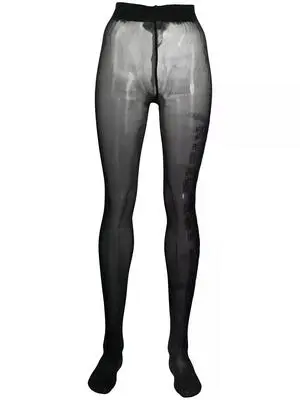 Philipp Plein Gem-embellished Tights - Black