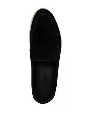 SCAROSSO Ludovica Suede Loafers - Black
