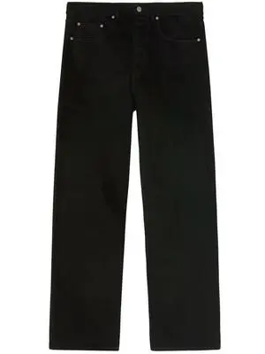 Palm Angels Logo-embroidered Denim Jeans - Black