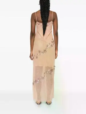 Blumarine Sequin-embellished Tulle Maxi Dress