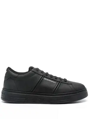 Emporio Armani Logo-print Leather Sneakers