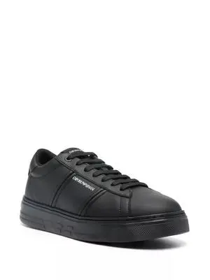 Emporio Armani Logo-print Leather Sneakers