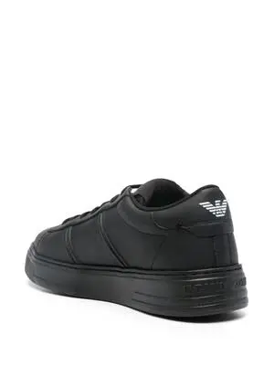 Emporio Armani Logo-print Leather Sneakers