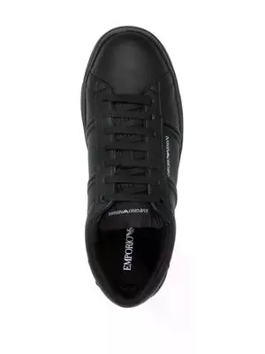 Emporio Armani Logo-print Leather Sneakers