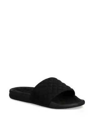 Apl Quilted Slide Sandals - Black
