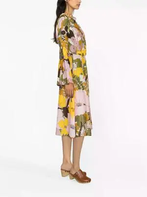 La DoubleJ Casanova Floral-print Midi Dress