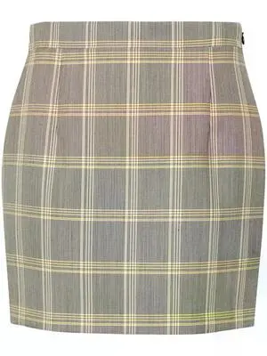 Marni Plaid Virgin Wool Miniskirt