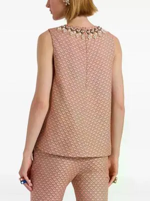 La DoubleJ La Scala Embroidered Top - Pink