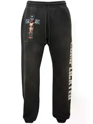 SAINT MXXXXXX Complicated Cotton Track Pants - Grey