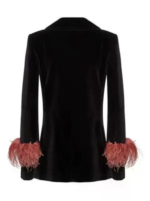 La DoubleJ Keaton Feather-trimmed Blazer
